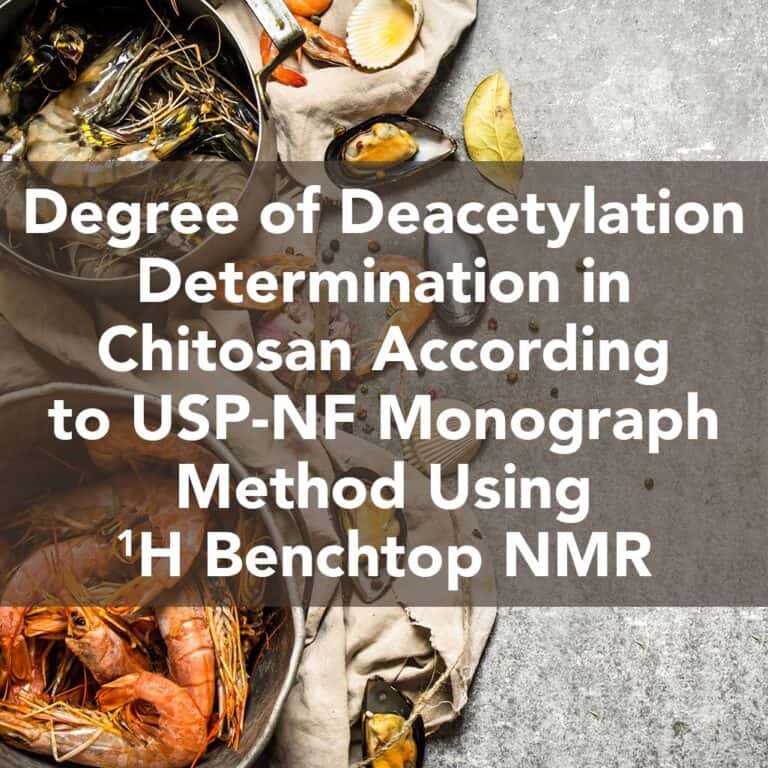 Benchtop NMR for Chitosan DDA%